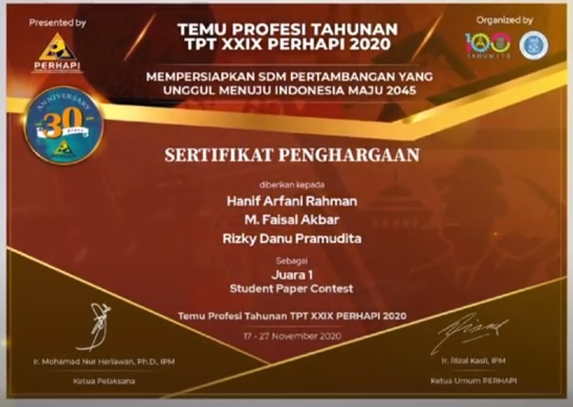 Mahasiswa Teknik Metalurgi Raih Penghargaan Best Student Paper Pada TPT ...